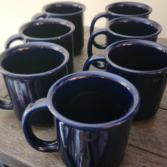 Corningware | Dining | Euc Crown Corning Cobalt Mug Set 7 | Poshmark